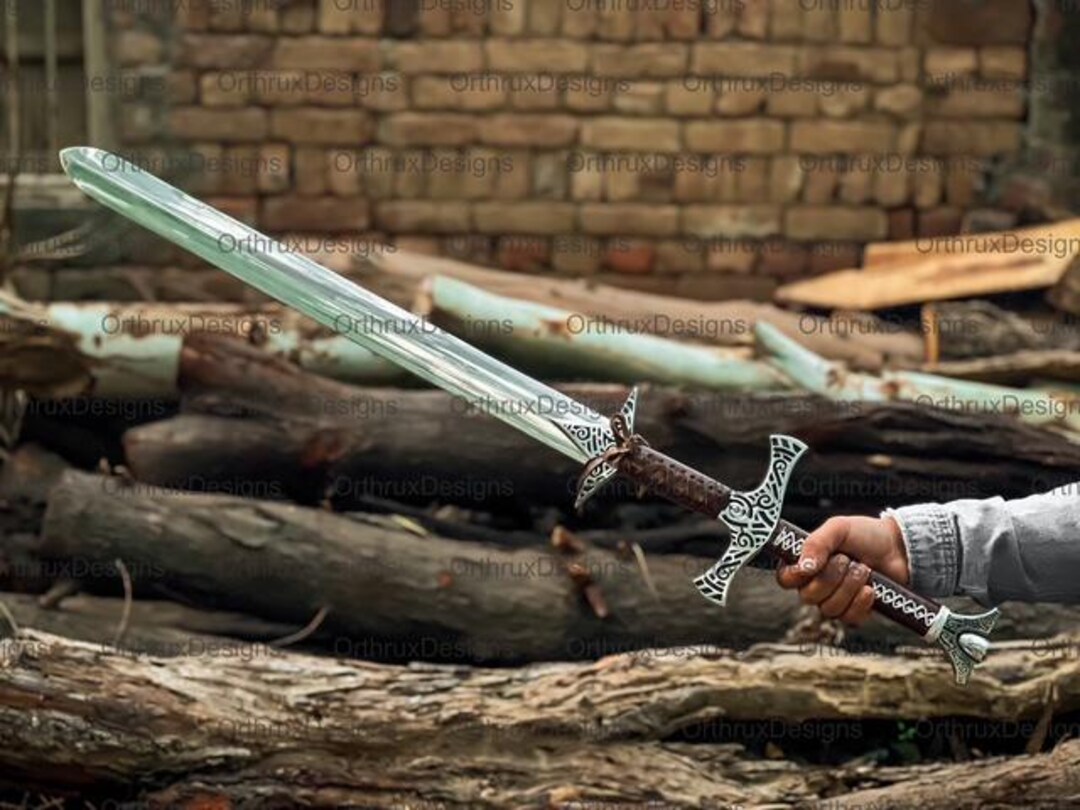 Custom Handmade Two Handed Skyrim Sword, Viking Swords, Engraved Long ...