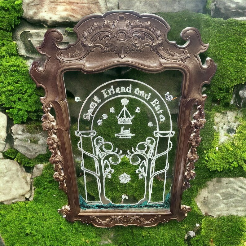 Engraved Mirror- Enchanted Entry Door - Etsy