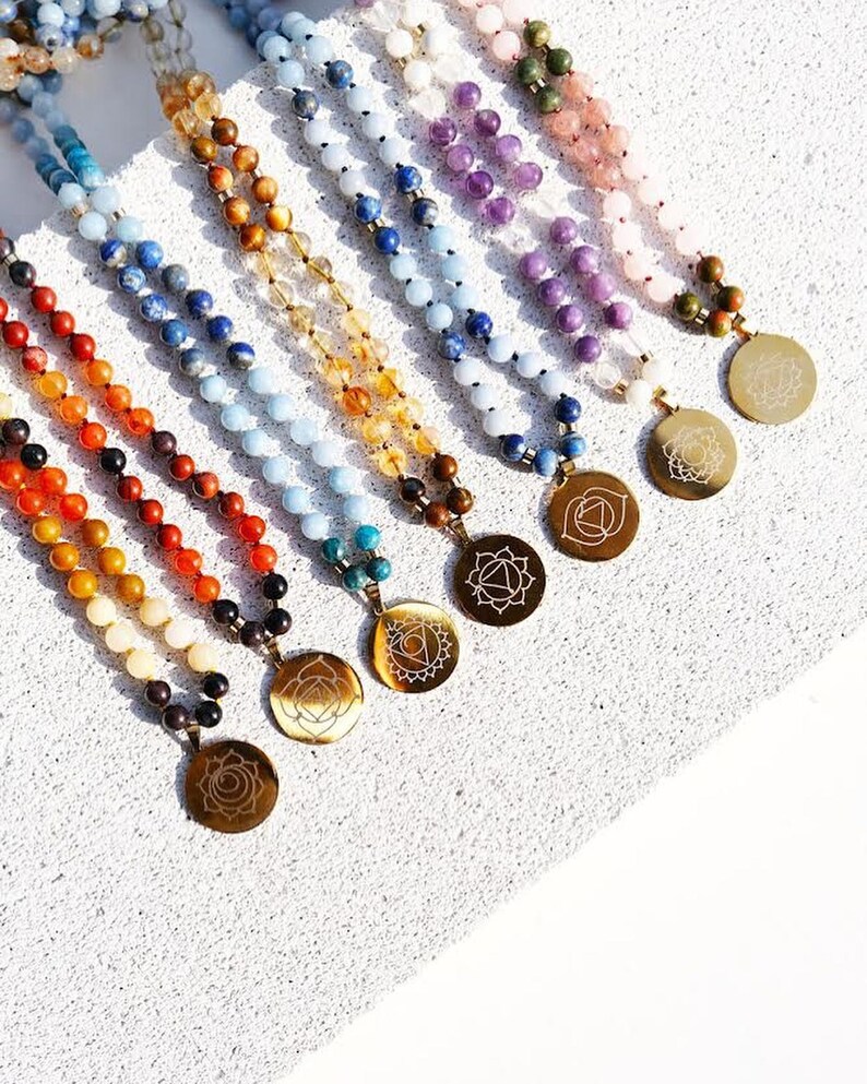 Heart Chakra,natural Stone,mala Necklace,healing,holistic,jewelry ...