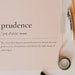 Prudence Definition Print | Prudence Wall Art | Definition Print ...