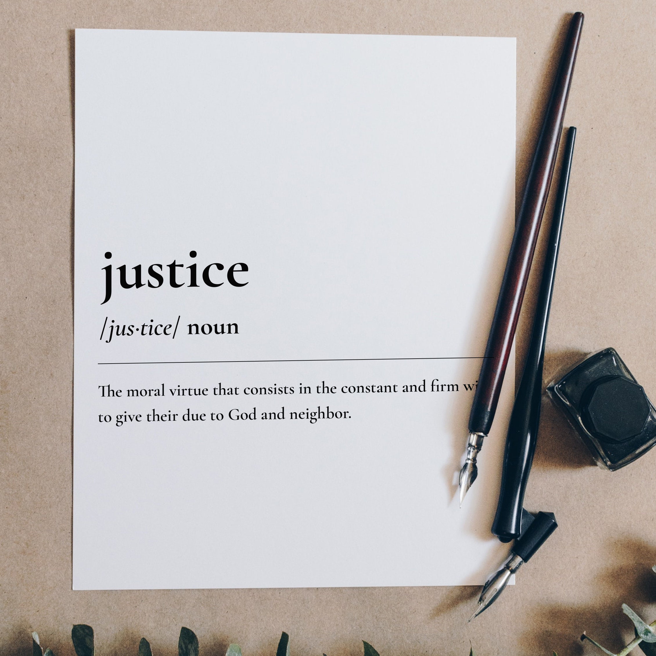 Justice Definition Print | Justice Wall Art | Definition Print ...