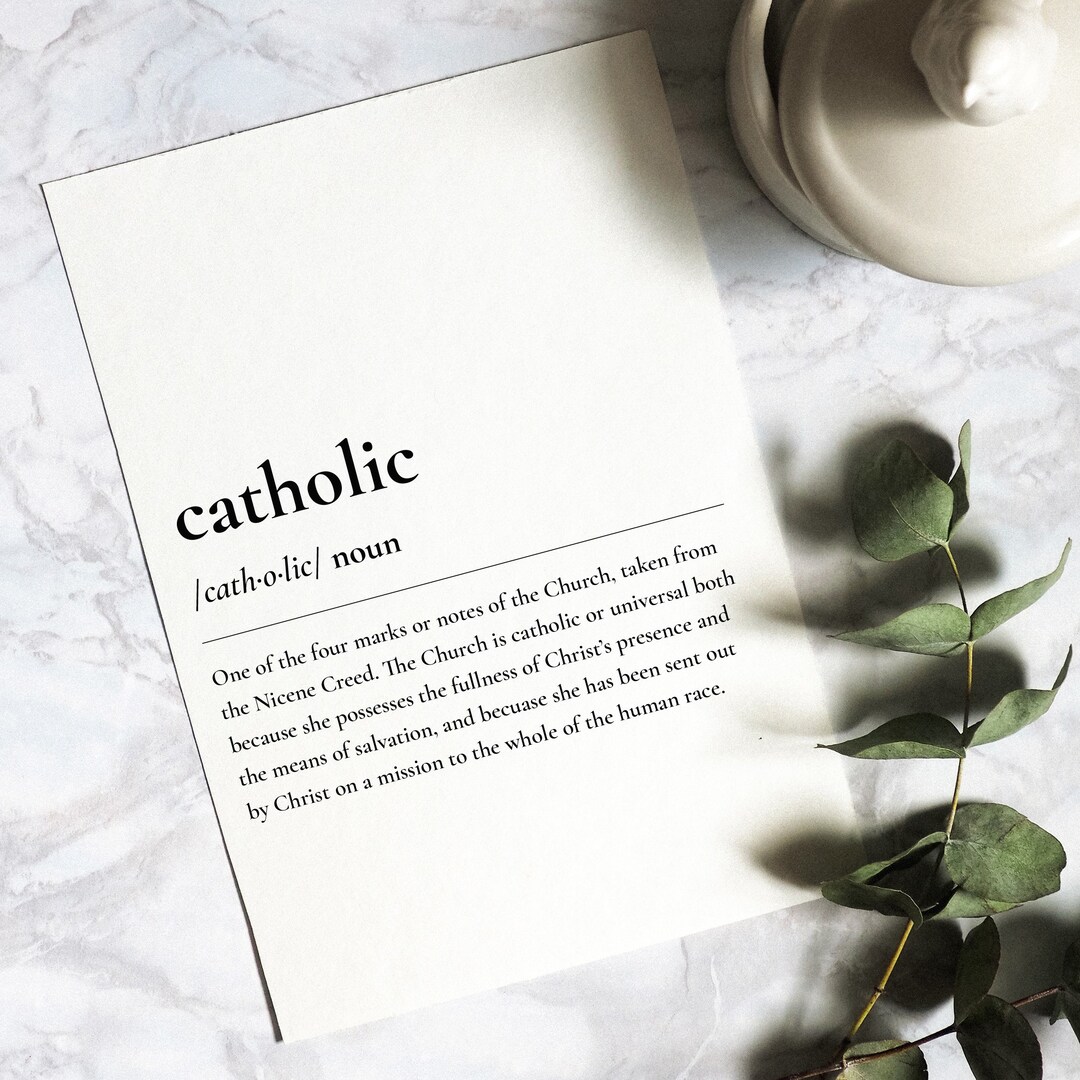 Catholic Definition Print | Catholic Wall Art | Definition Print ...