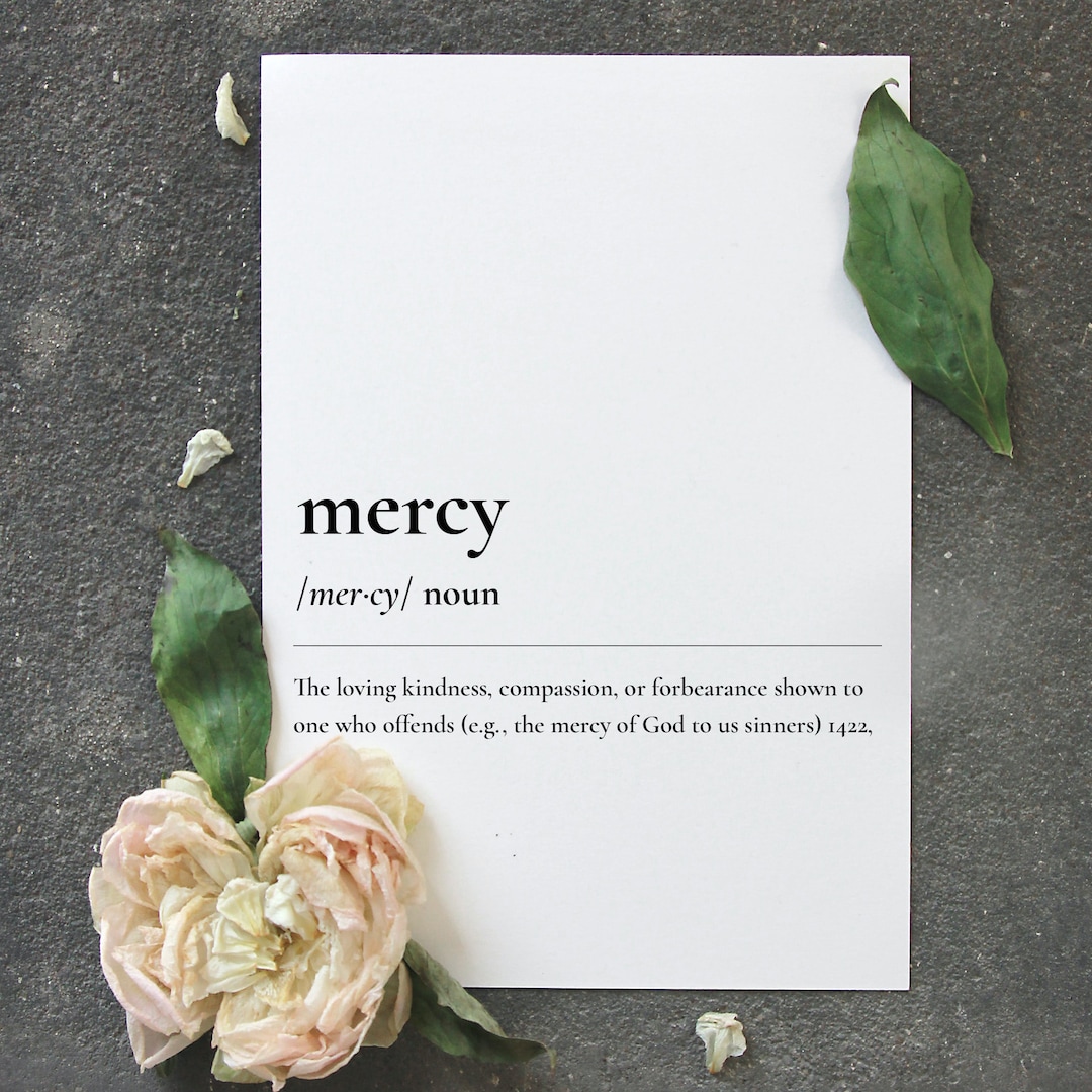 Mercy Definition Print | Mercy Wall Art | Definition Print | Digital ...