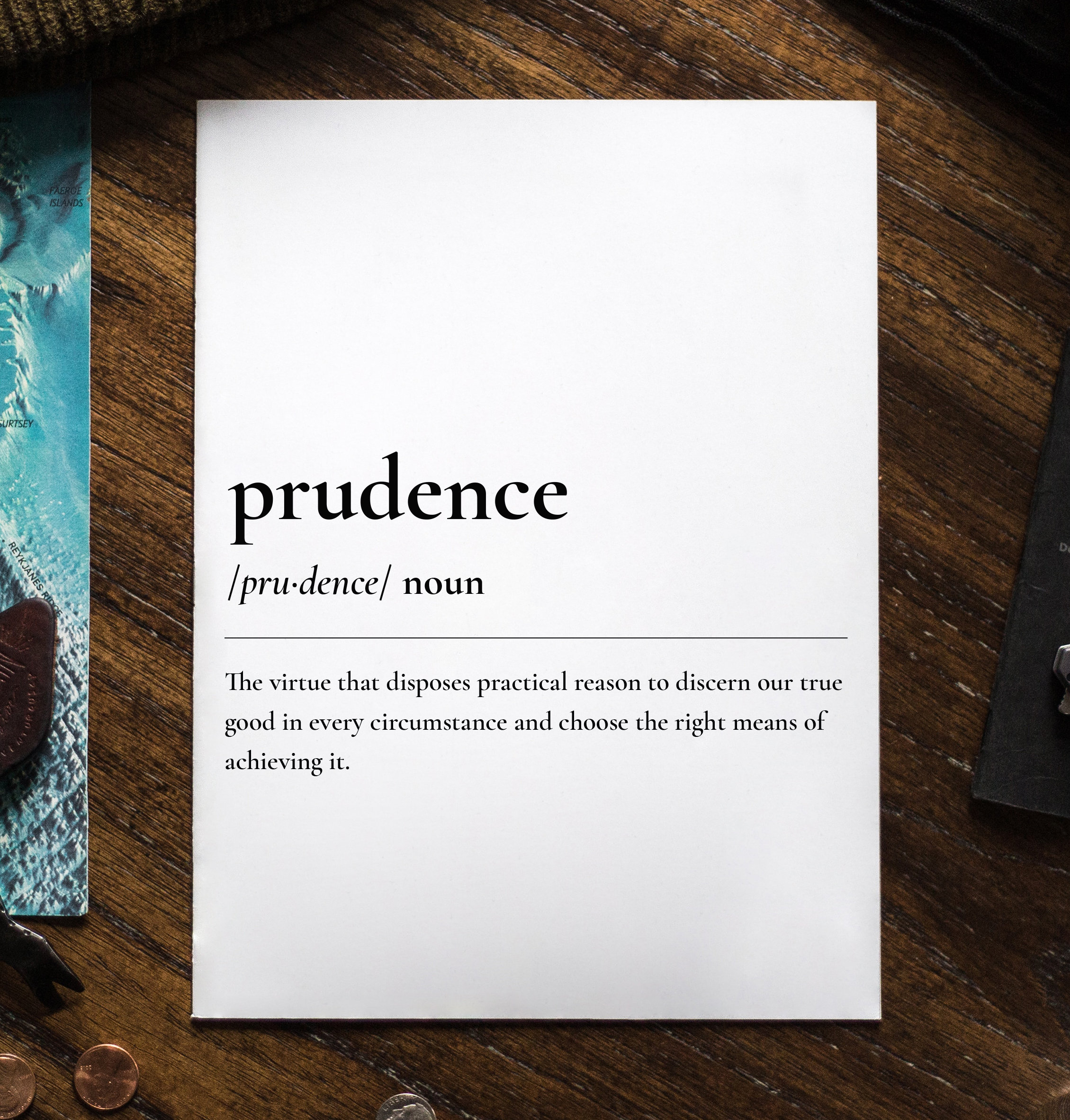 Prudence Definition Print Prudence Wall Art Definition Print Digital Download Etsy