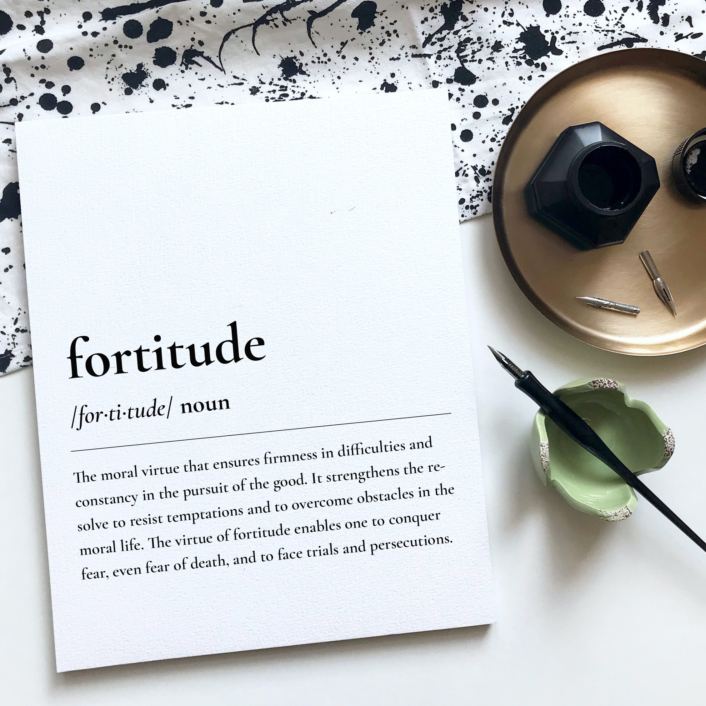 Fortitude Definition Print | Fortitude Wall Art | Definition Print ...