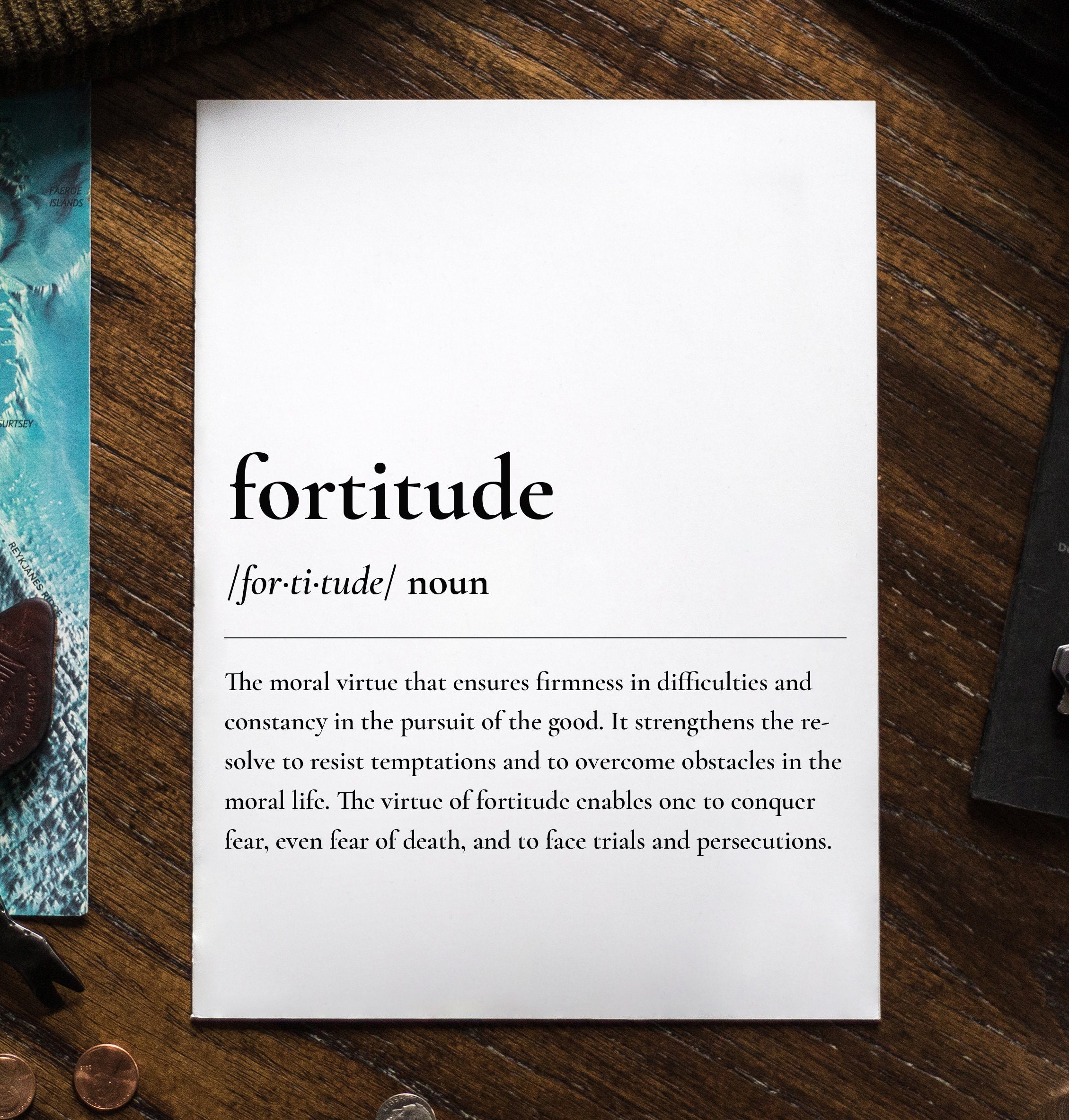 Fortitude Definition Print | Fortitude Wall Art | Definition Print ...