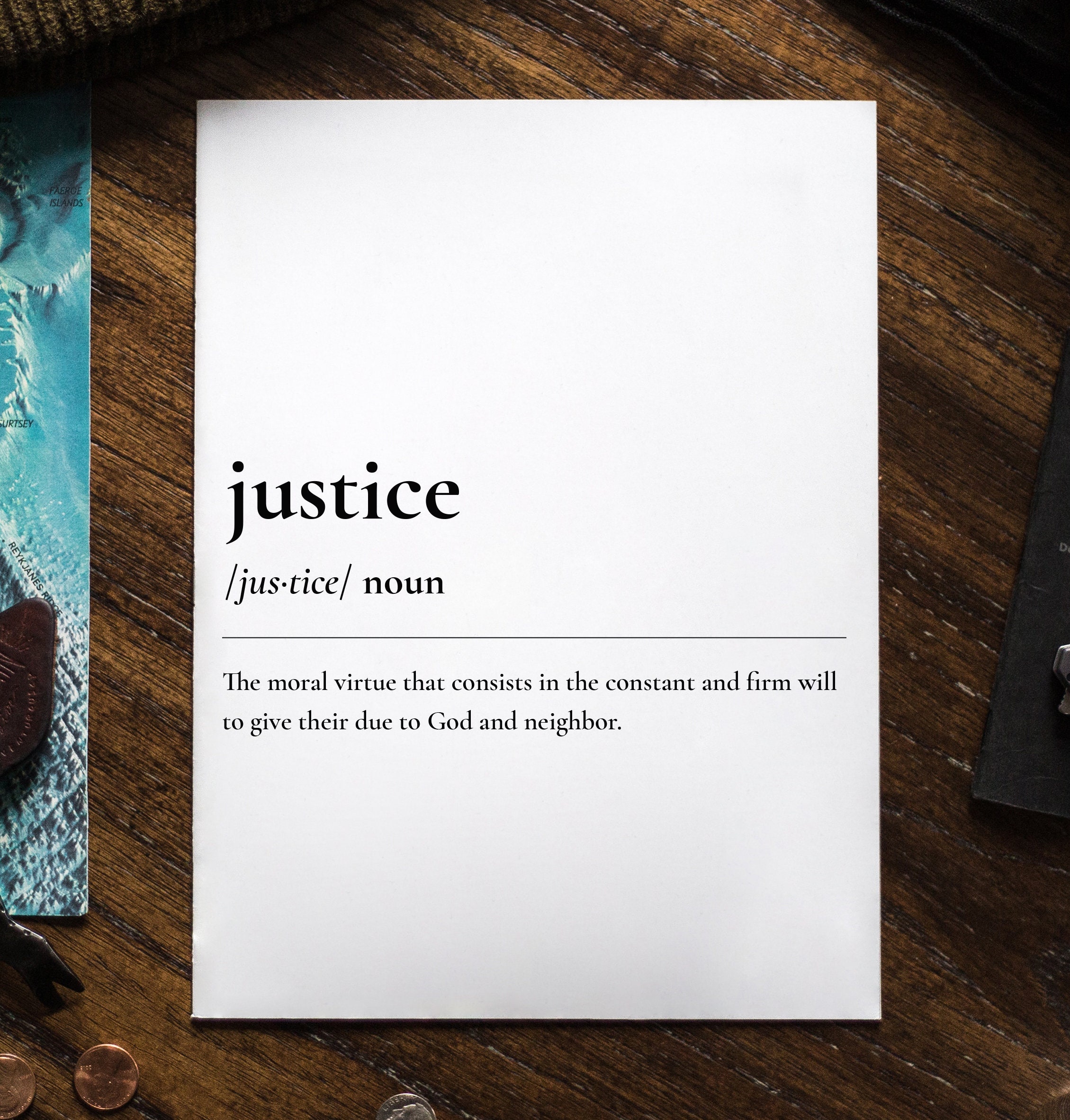 Justice Definition Print | Justice Wall Art | Definition Print ...