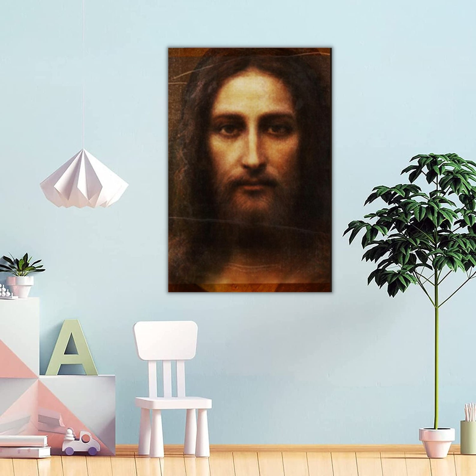 Real Face of Jesus Christ - Jesus Canvas - Religious Painting - Canvas ...