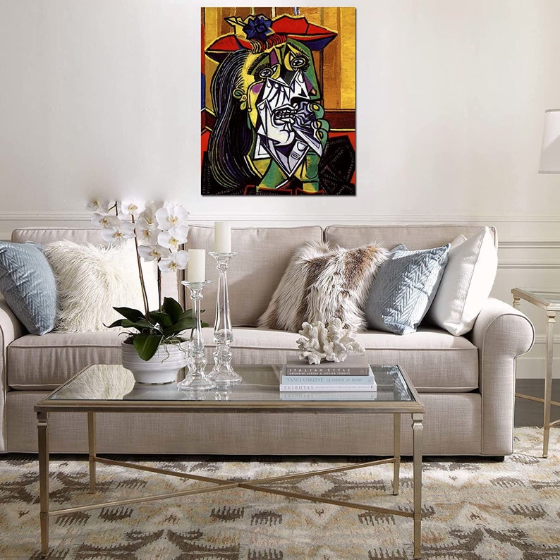 Picasso's Crying Woman - Famous Painting - Canvas Wall Art - Ready to ...