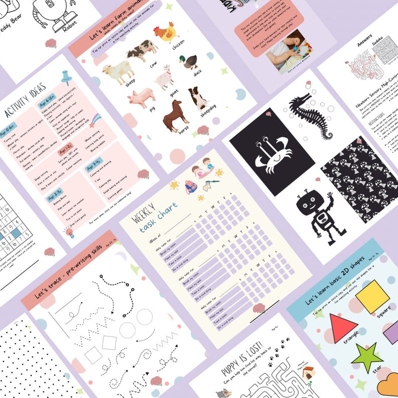 Digital Mini Activity Pack - Printable Activities for Toddlers and ...