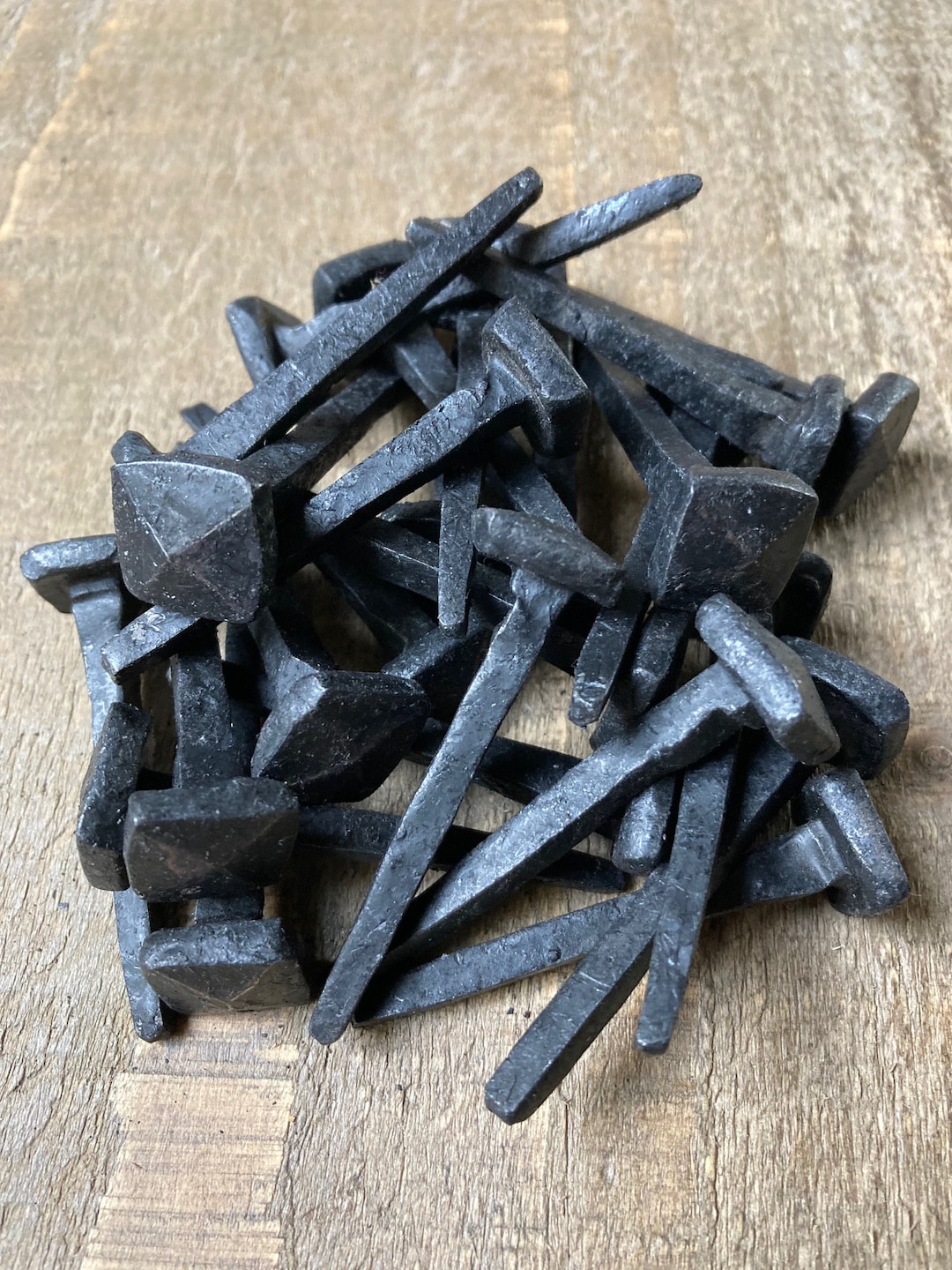 Pack of 25 Hand Forged Blacksmiths Nails With Pyramid Head Profile ...