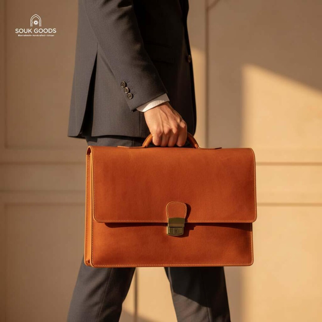 Mens Work Bag Leather Laptop Briefcase 15” – Full-grain Handmade ...
