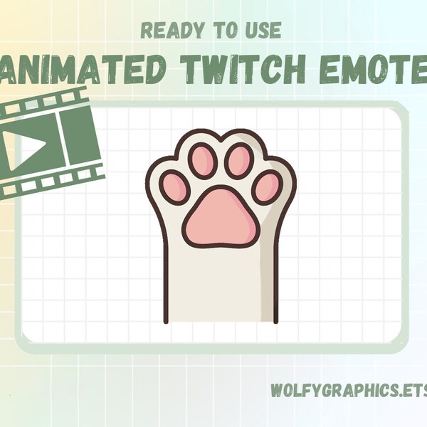 Waving Cat Paw Twitch - Etsy
