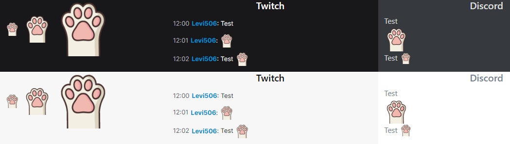 TWITCH EMOTE, Waving Paw Emote, Cute White Cat Paw Animal Hi Emote ...