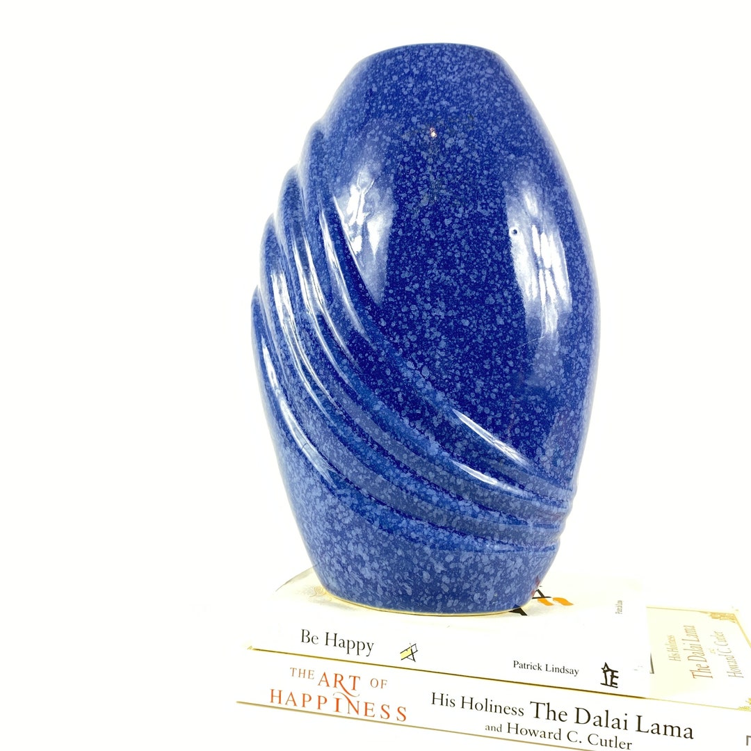 Vintage Artmark Blue Speckled Draped Vase - Made in Taiwan Artmark Vase ...