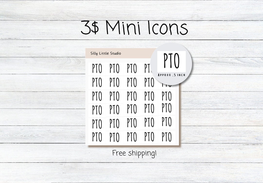 Work Stickers for Planner, PTO Planner Stickers, Paid Time off Tracker ...