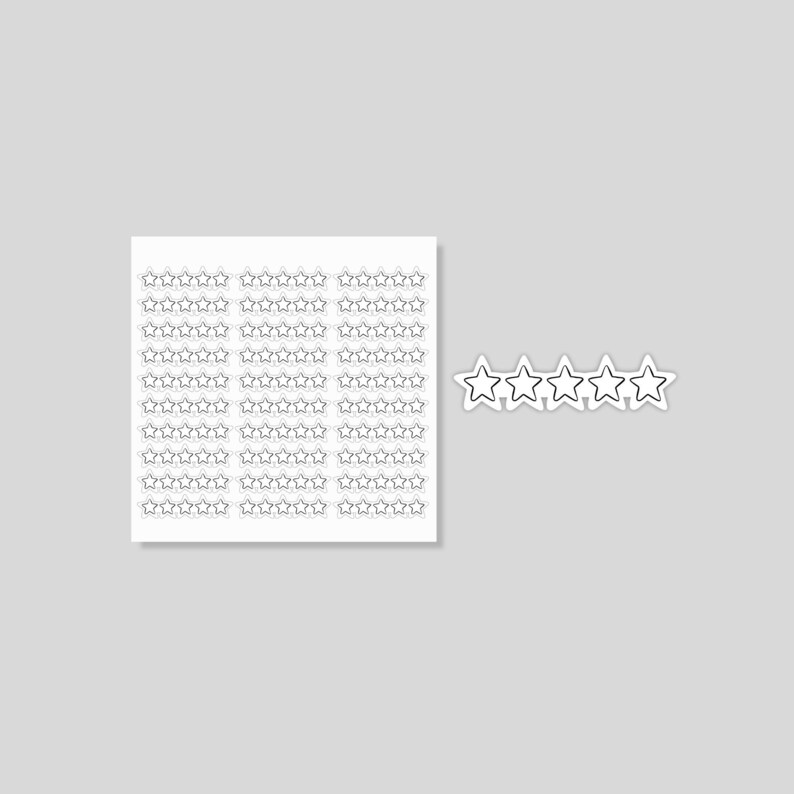 Star Rating Stickers, 5 Star Rating Stickers, Functional Planner ...