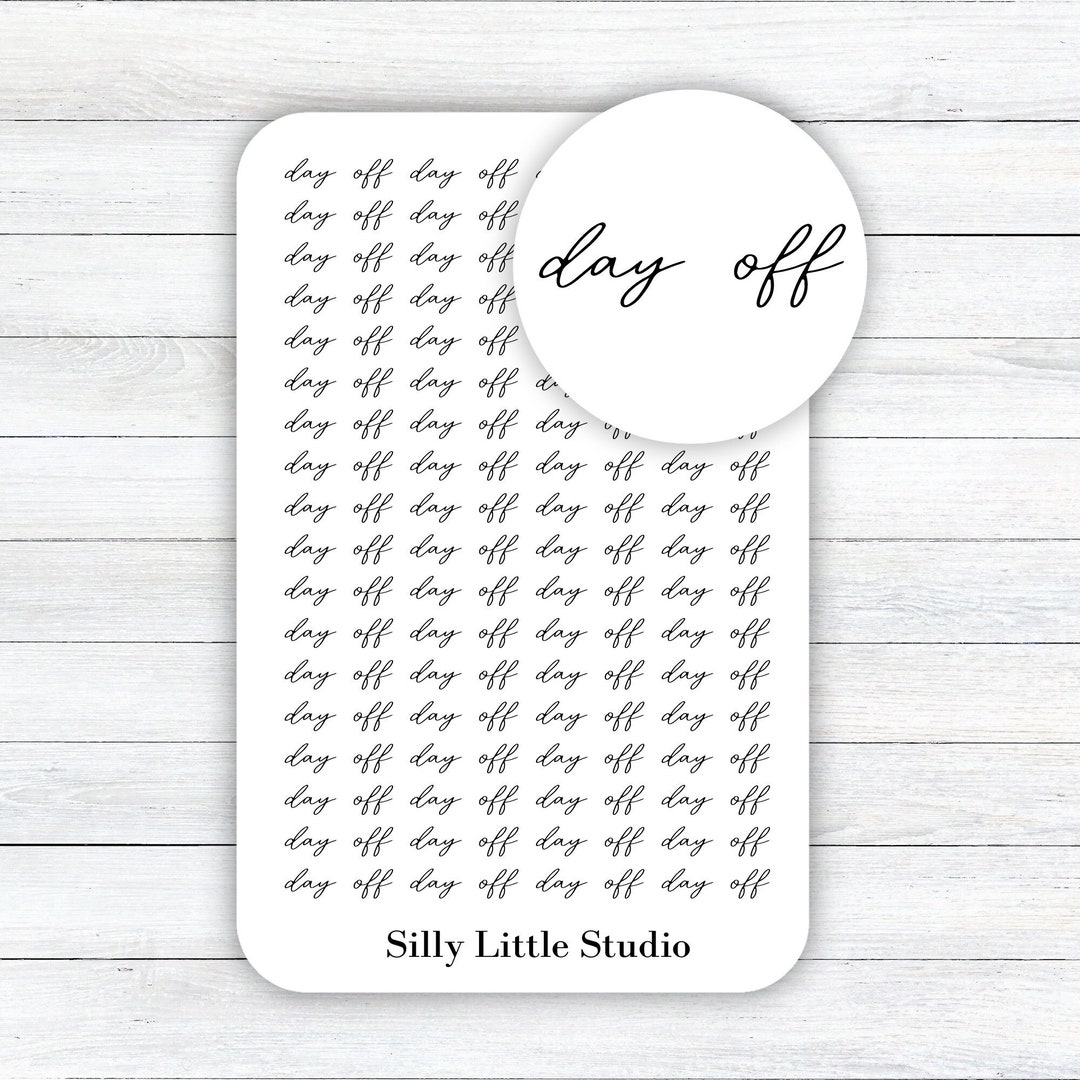 Mini Day off Planner Stickers, Minimal Planner Stickers, Tiny Stickers ...
