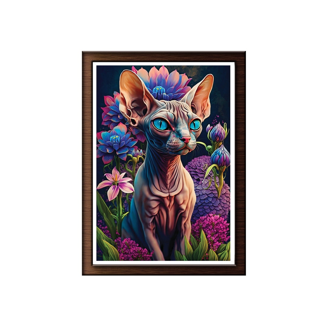 Large Amazing Sphinx Cat Art Poster Print Sphinx Wall Art - Etsy