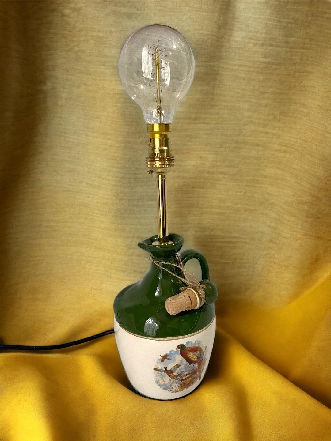 Vintage Irish Bunratty Mead Bottle Lamp – Upcycled Rustic Decor ...