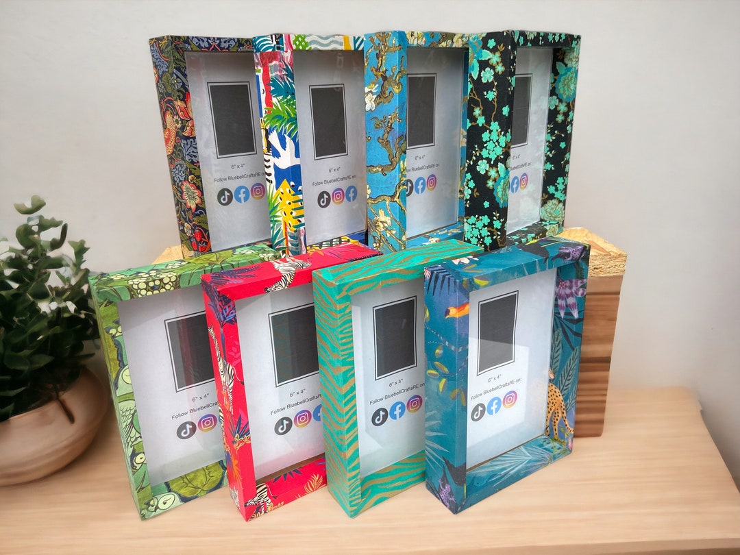 Decoupaged Photo Frames | Selection of Colourful Designs | 6x4 | 7x5 ...