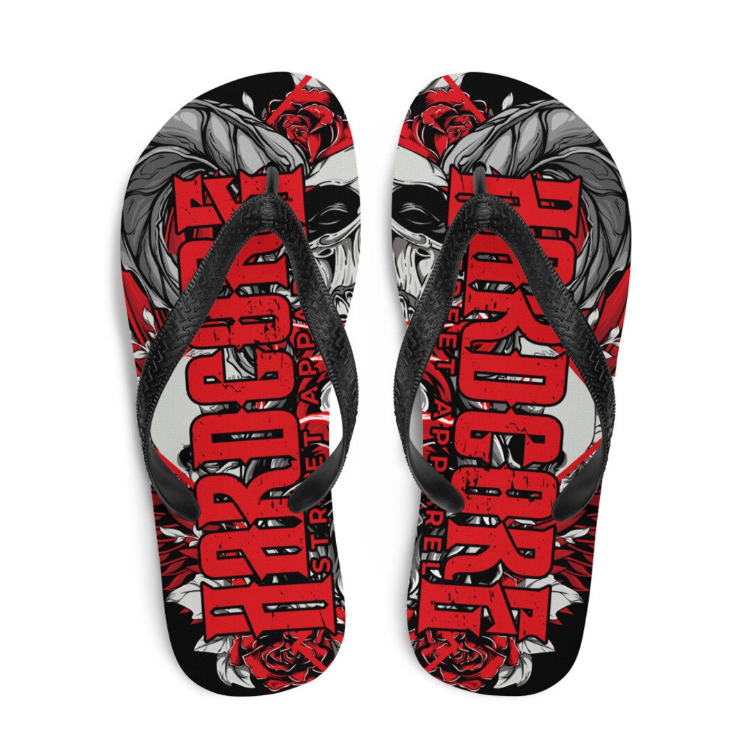 Eye of the Tiger Flip Flops Hardcore Street Apparel - Etsy