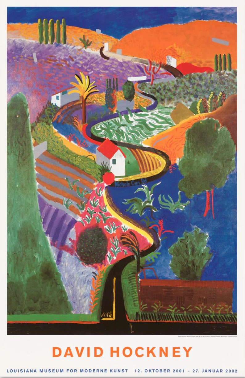 David Hockney, Nichols Canyon - Original Exhibition Poster - Etsy