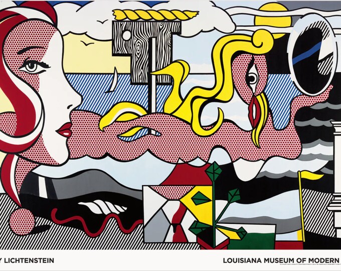 Roy Lichtenstein, Figures in Landscape 1977 Original Exhibition Museum ...