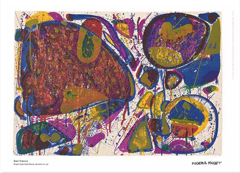 Sam Francis, Bright Jade Gold, Variant IV Original Exhibition Museum ...