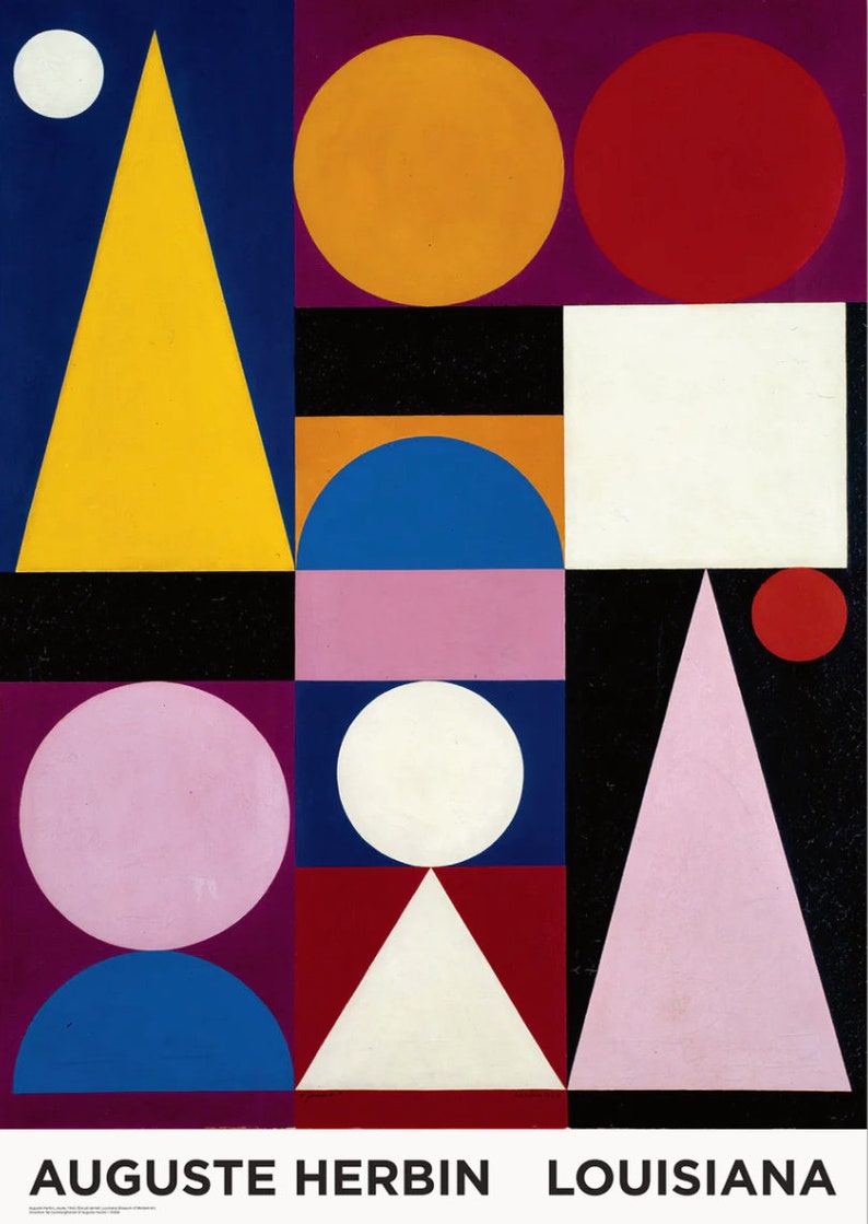 Auguste Herbin, Jaune 1946 - Original Exhibition Poster - Etsy