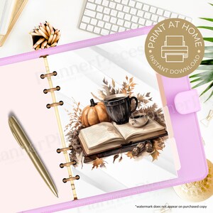 Pumpkin Book Fall Planner Dashboard Printable, Planner Dashboard for ...