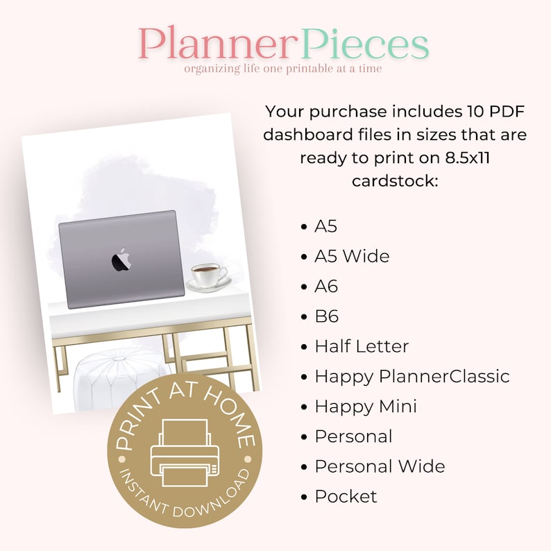 Fashion Girl Planner Dashboard Printable, Planner Printable, Happy ...