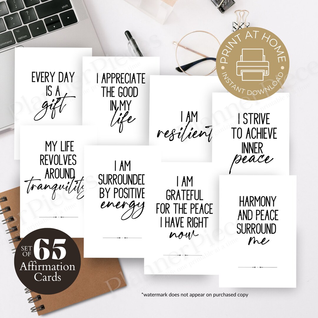 Affirmation Cards Printable Anxiety Cards Anxiety Relief Cards Digital ...