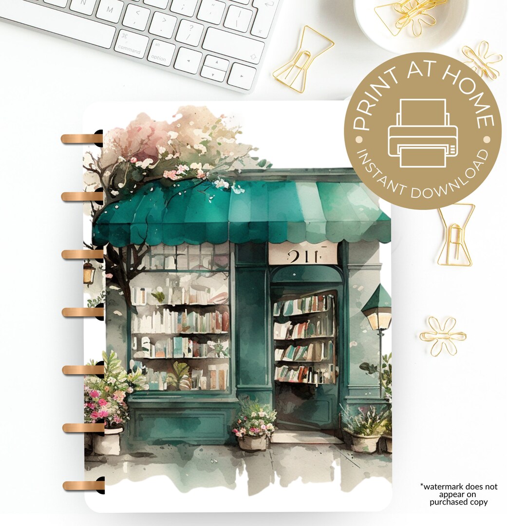 Bookstore Planner Cover Printable: Happy Planner & Erin Condren ...