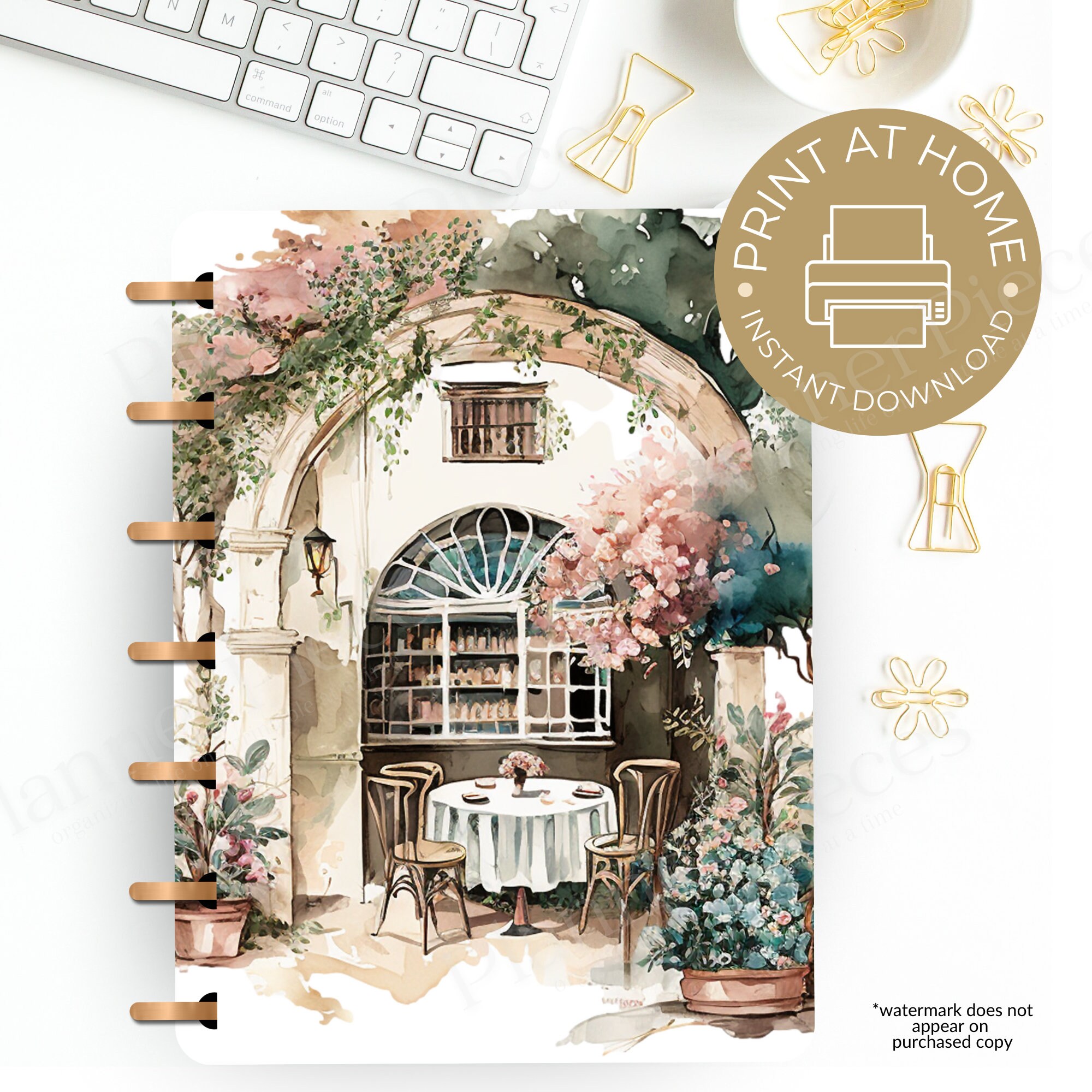 Cafe Planner Cover Printable, Coffee Shop Planner Cover for Happy ...