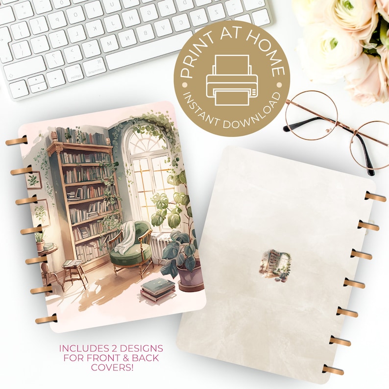 Book Planner Cover Printable Planner Cover for Happy Planner - Etsy