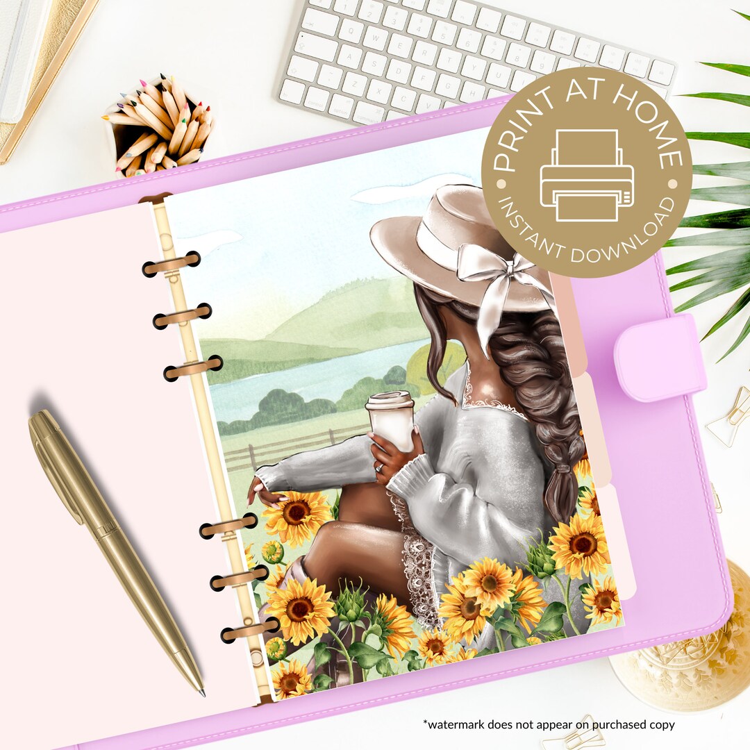 Fall Planner Dashboard Printable: Sunflowers, Autumn Theme (digital ...