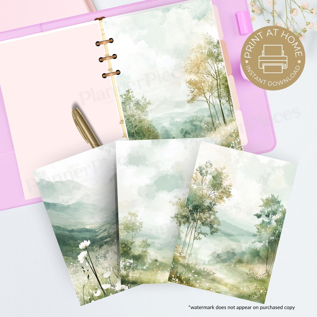 Forest Dashboard Printable, Planner Printable, Happy Planner Dashboard ...