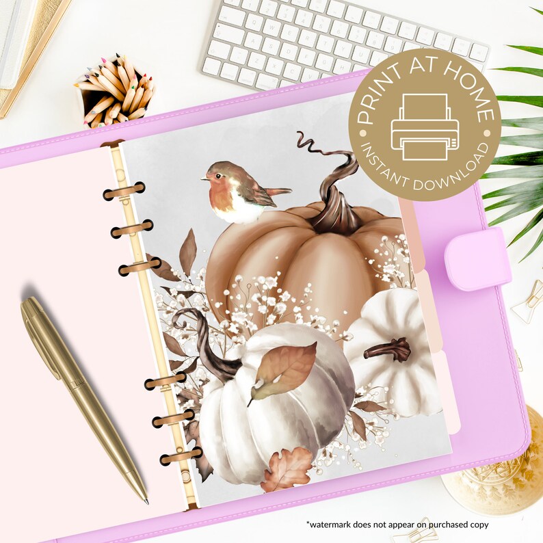 Fall Planner Dashboard Printable, Planner Dashboard for Happy Planner ...