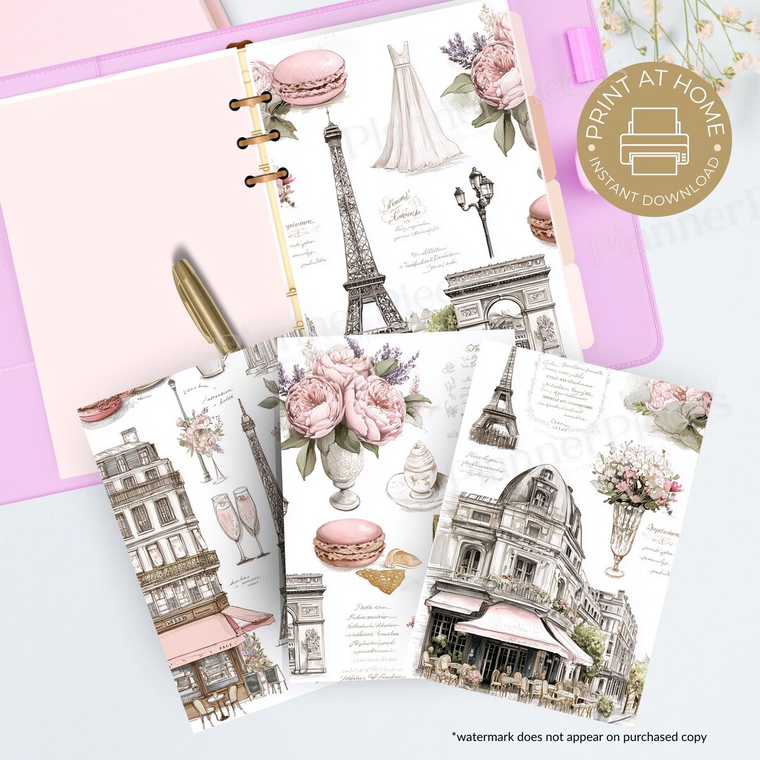 Paris Planner Dashboard Printable: Multiple Sizes (PDF Download) - Etsy