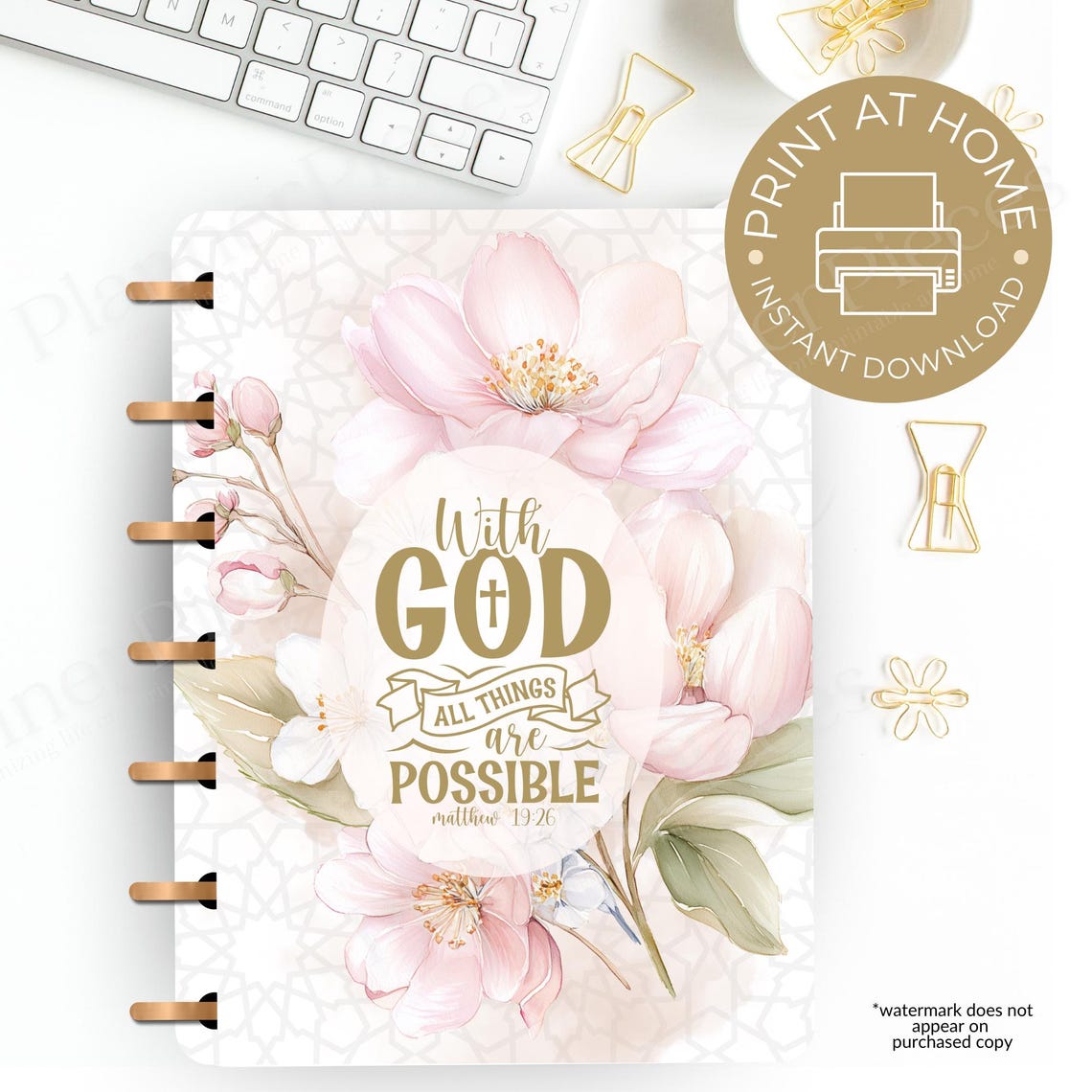 Bible Verse Planner Cover: Scripture for Happy Planner & Erin Condren ...