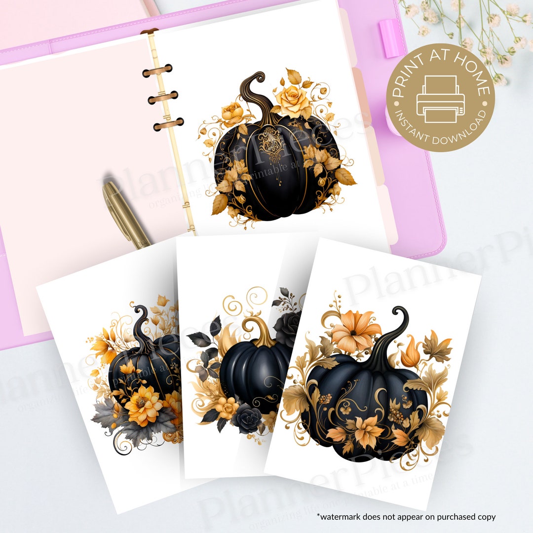 Autumn Pumpkins Fall Planner Dashboard Printable, Planner Dashboard for ...