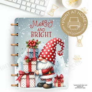 Gnome Christmas Planner Cover: Happy Planner & Erin Condren (digital ...