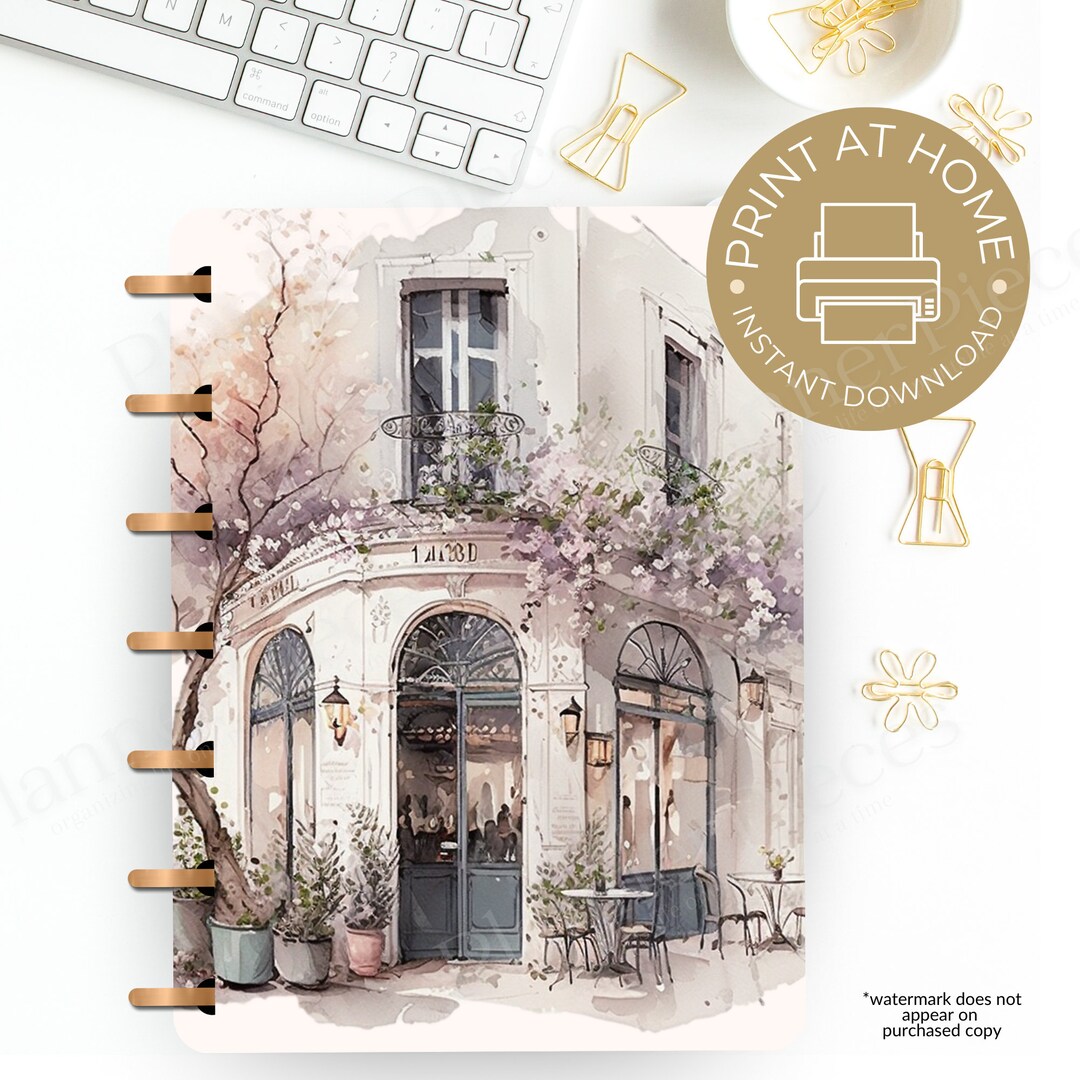 Cafe Planner Cover Printable, Coffee Shop Planner Cover for Happy ...