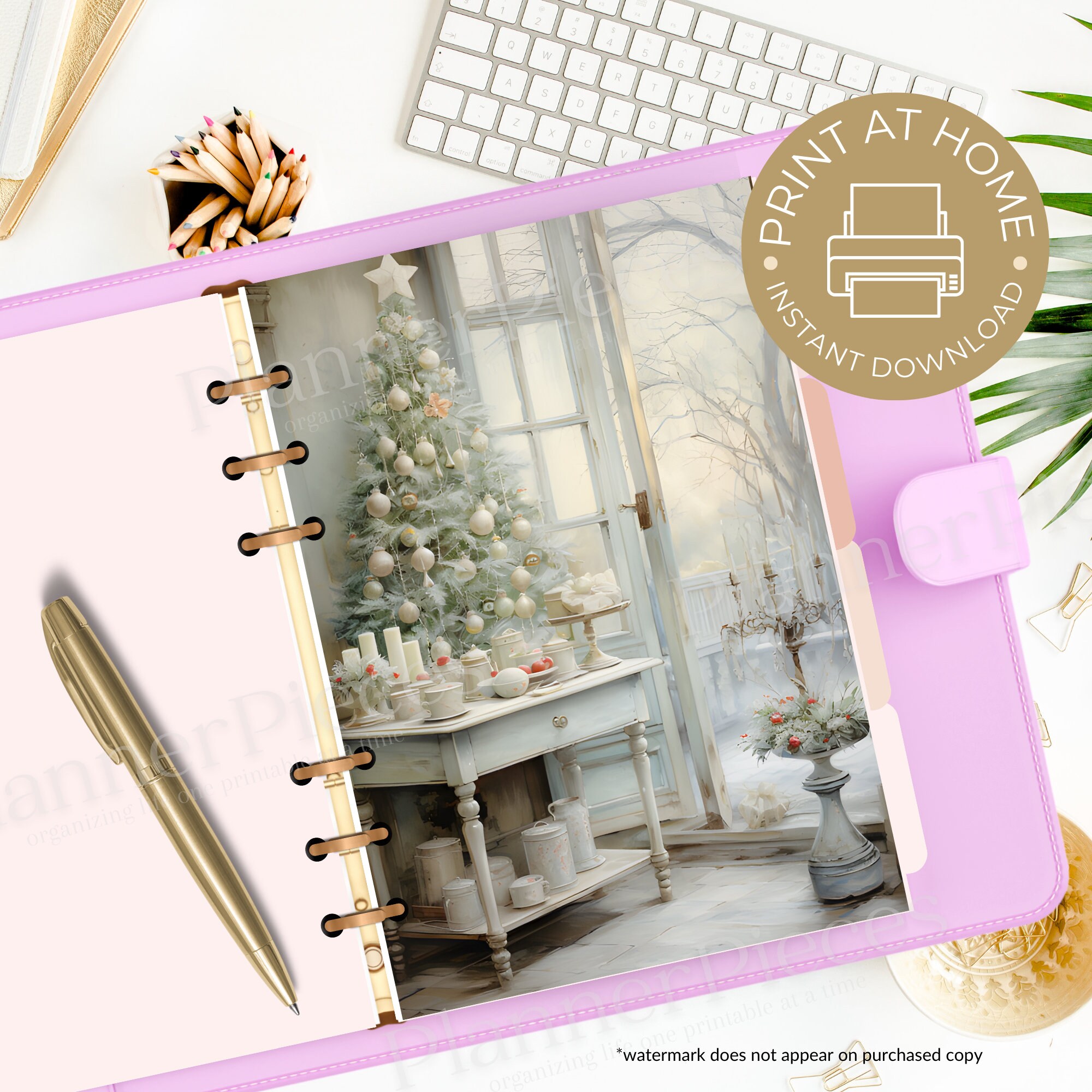 Winter Christmas Planner Dashboard Printable: Multiple Sizes (digital ...