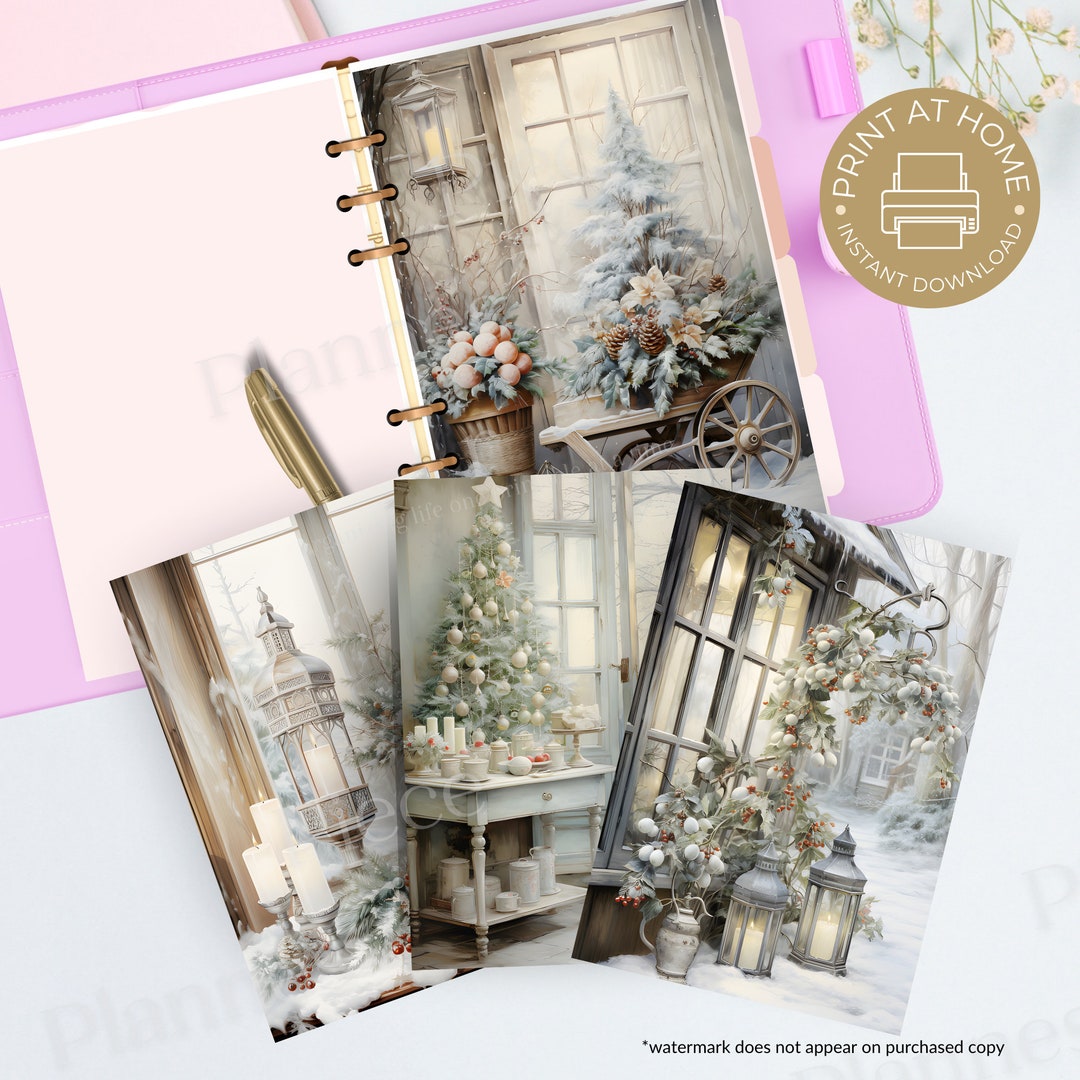 Winter Christmas Planner Dashboard Printable: Multiple Sizes (digital ...