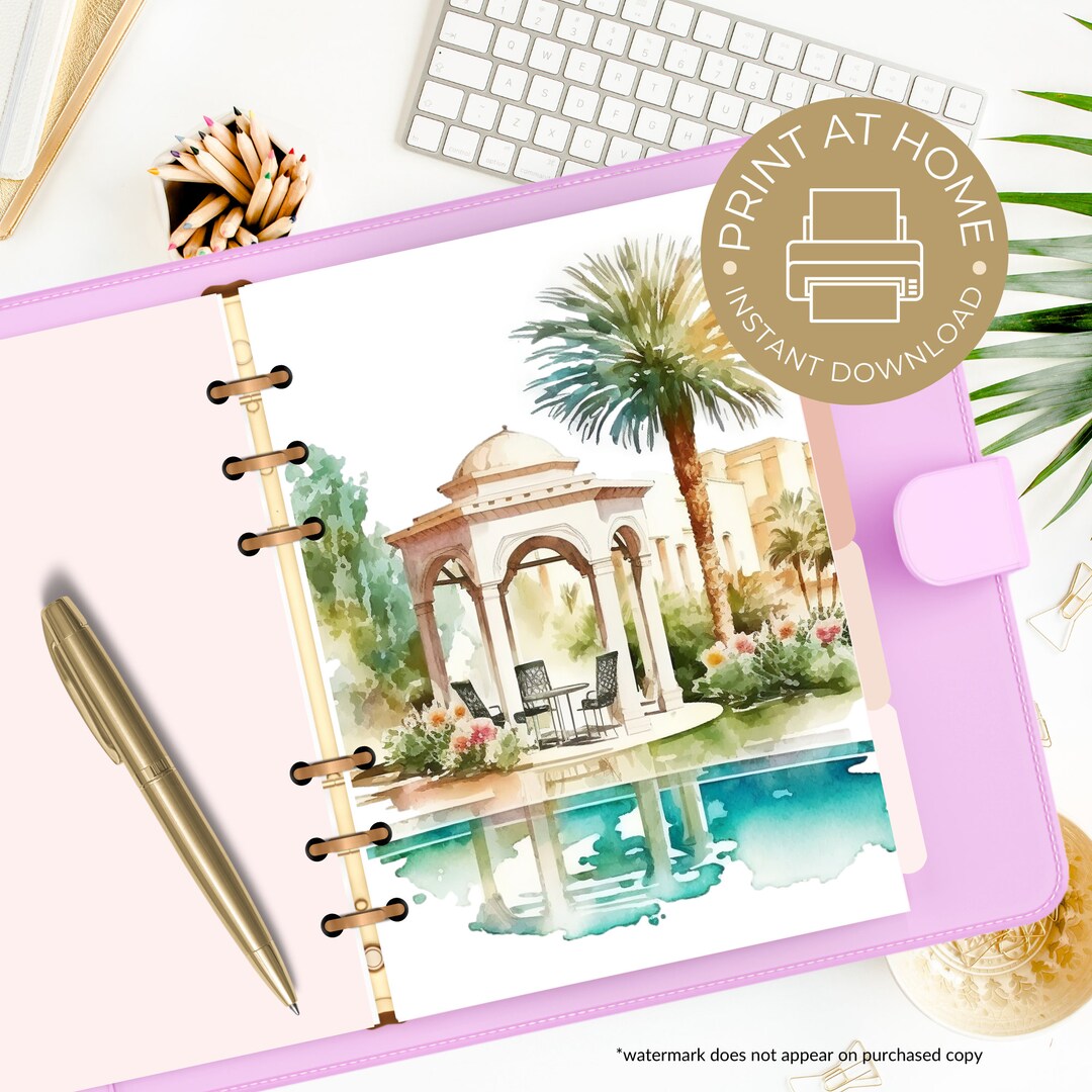 Vacation Resort Planner Dashboard Printable, Planner Dashboard for ...