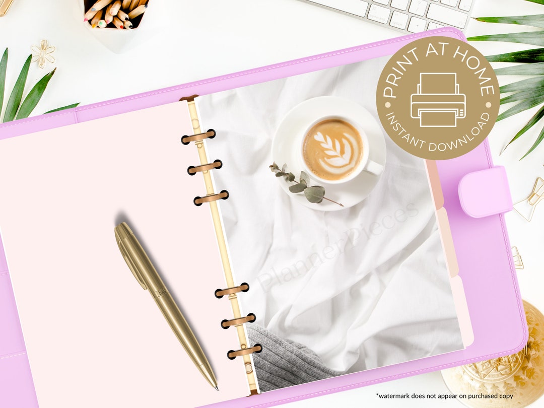 Coffee Planner Dashboard Printable, Planner Printable, Happy Planner ...