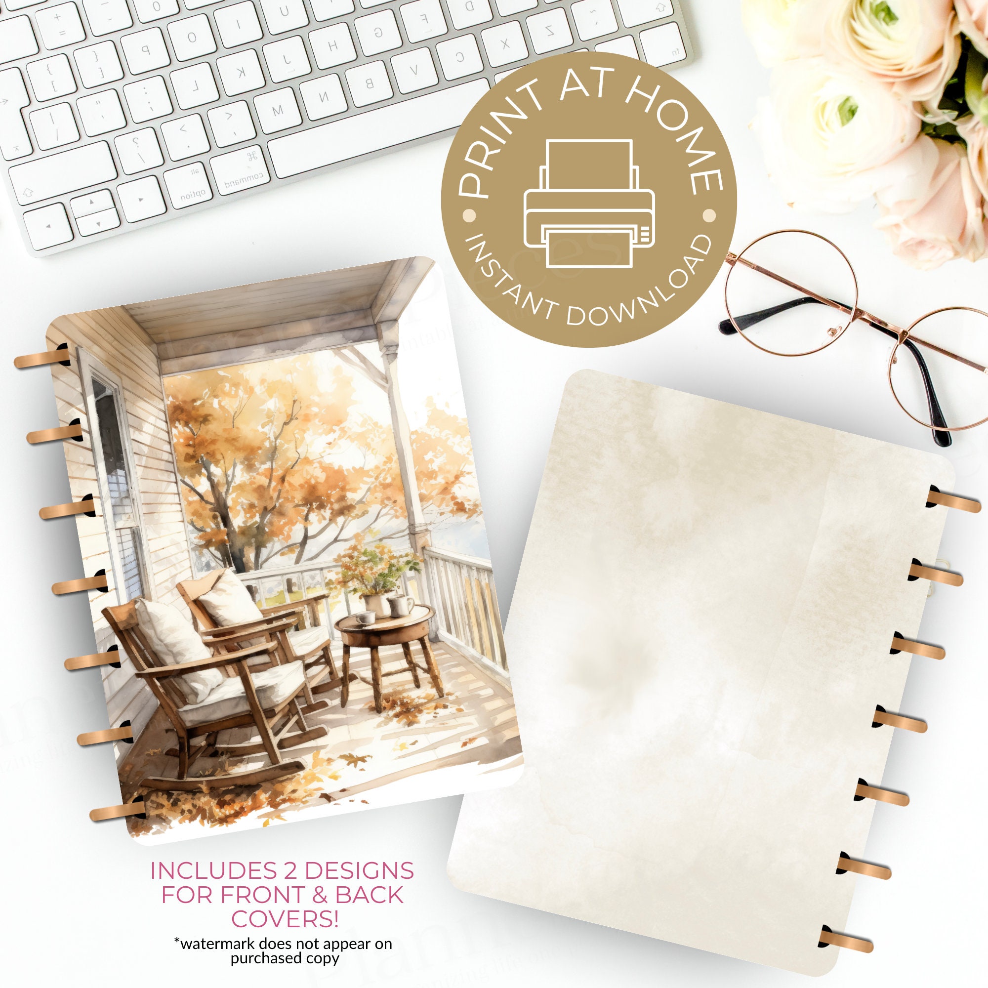 Autumn Planner Cover Printable, Planner Cover for Happy Planner, Erin ...