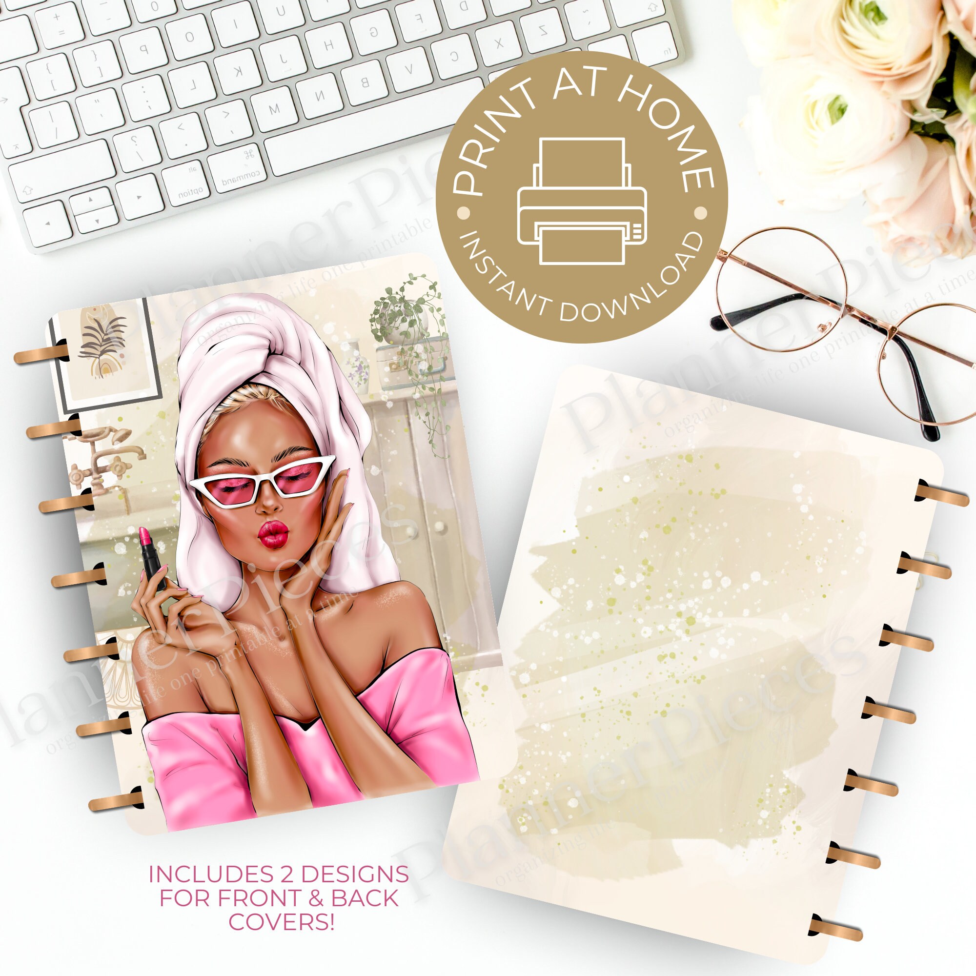 Fashion Girl Planner Cover Printable, Planner Cover for Happy Planner ...